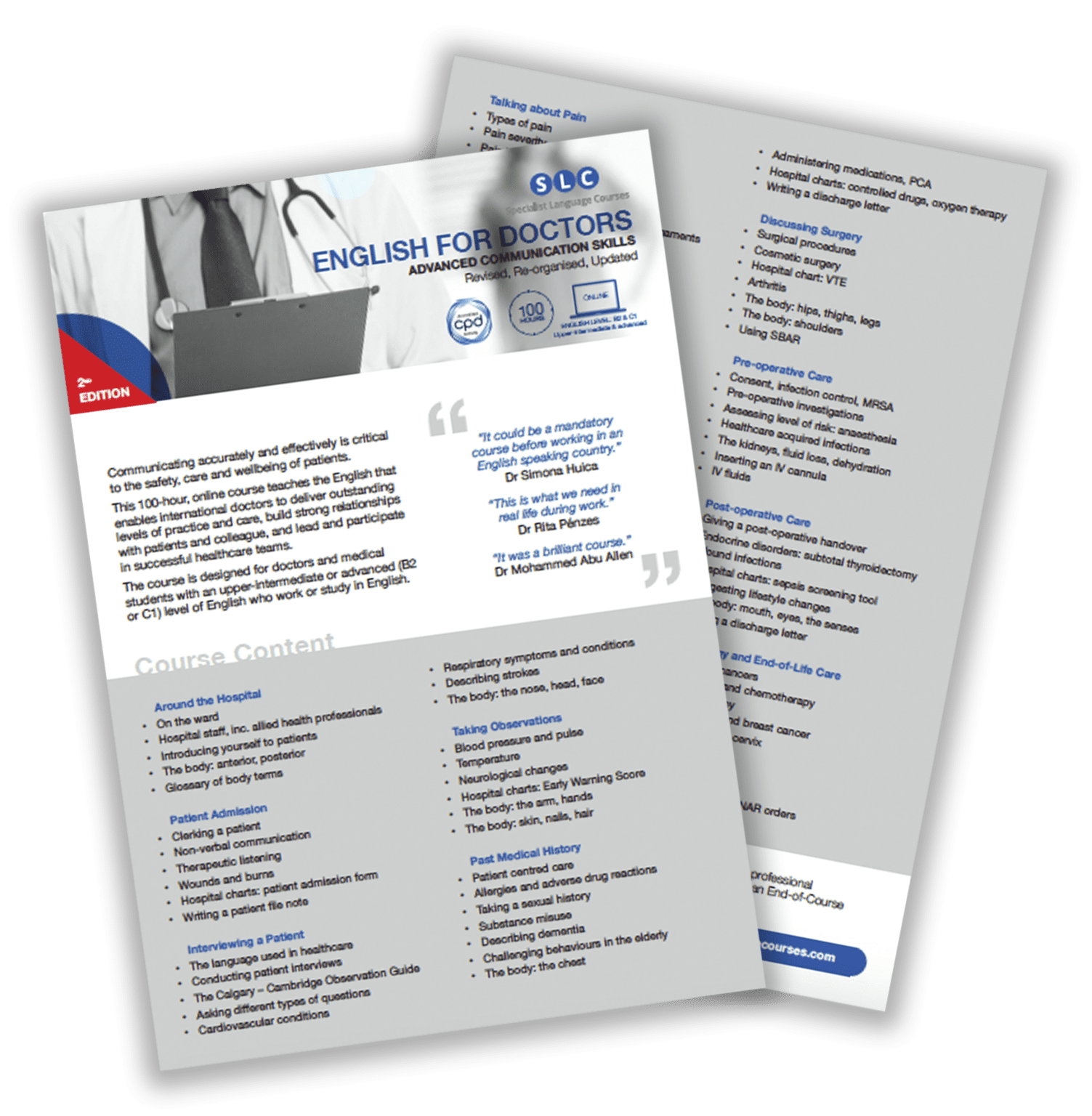 Syllabus English For Doctors Specialist Language Courses